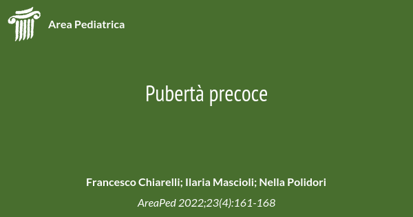 Pubertà precoce | Area Pediatrica - Rivista ufficiale di formazione ...