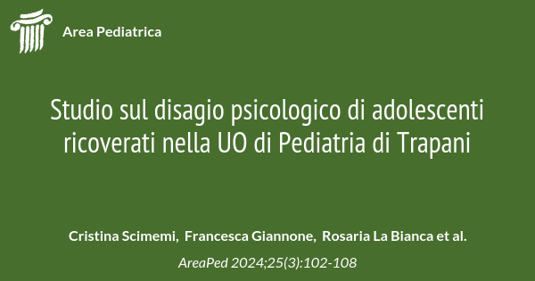 Studio sul disagio psicologico di adolescenti ricoverati nella UO di ...